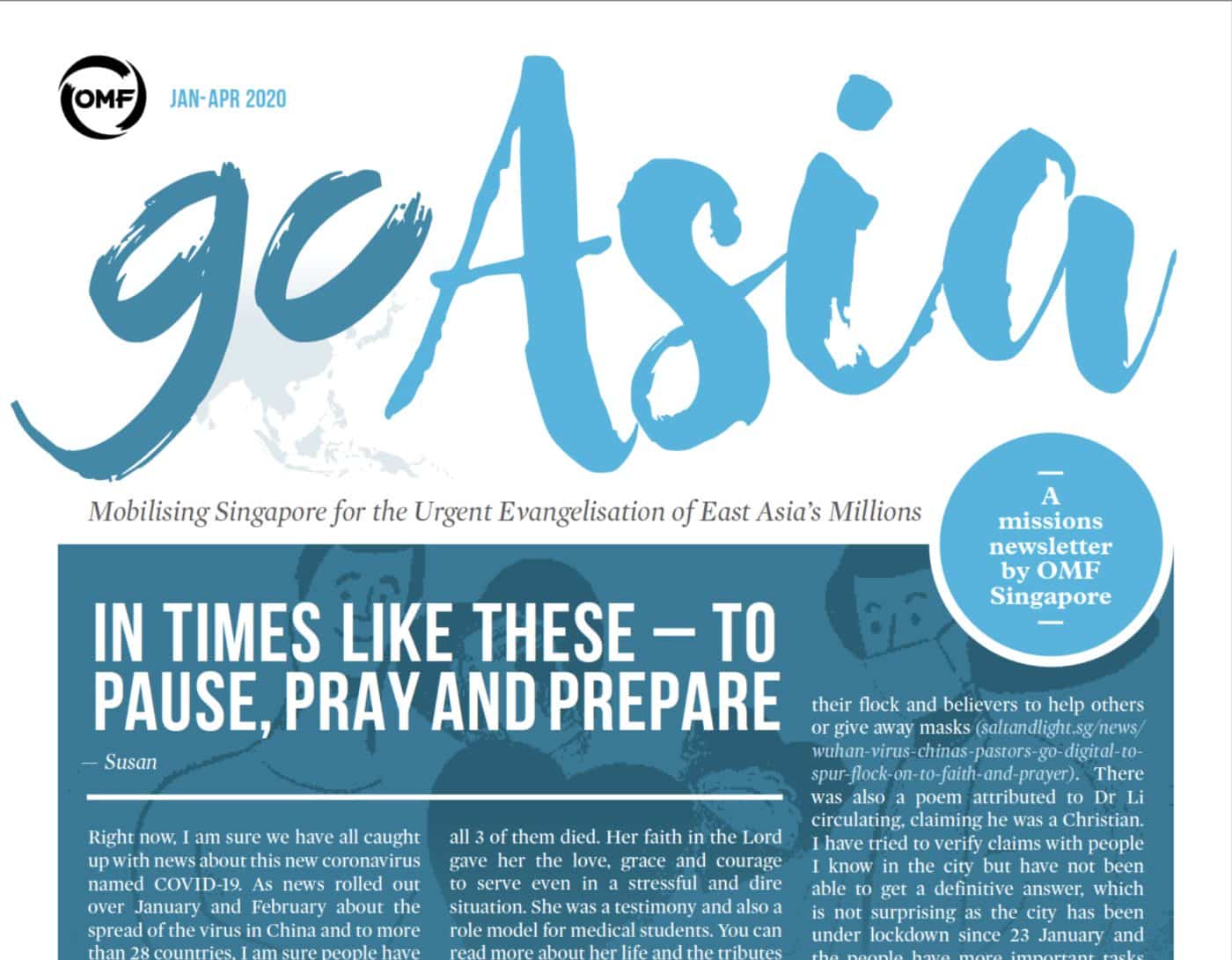 Go Asia (Jan - Apr 2020): A New wave of Next Gen Missionaries - OMF ...