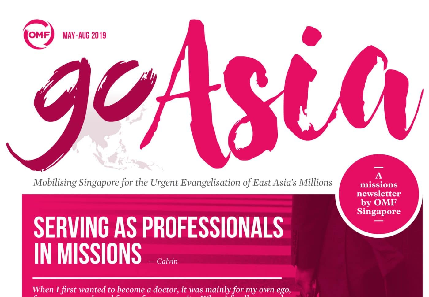Go Asia (May-Aug 2019): Media and Sports as Missions - OMF Singapore
