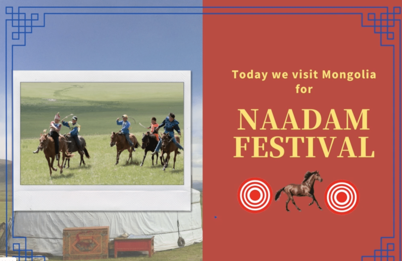 Naadam Festival: Festivals in Asia Kids Activity - OMF United Kingdom