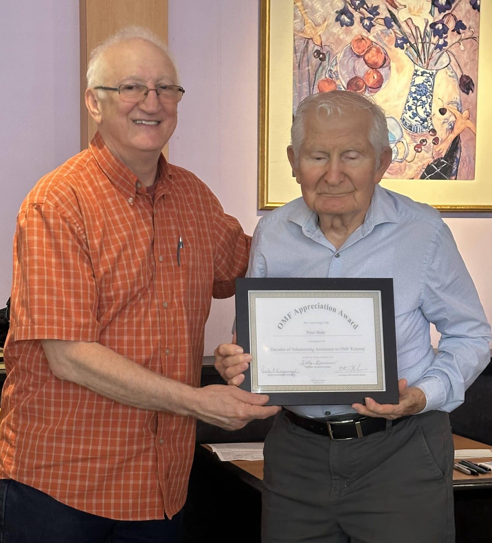 Celebrating with Peter Buhr